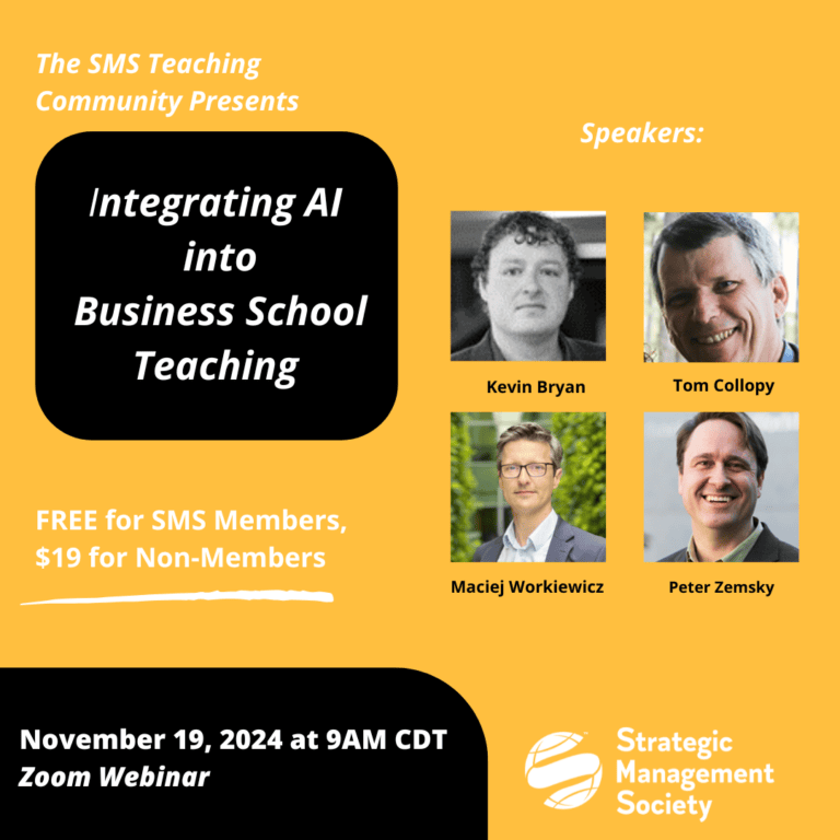SMS Teaching Community Webinar: Integrating AI into Business School ...