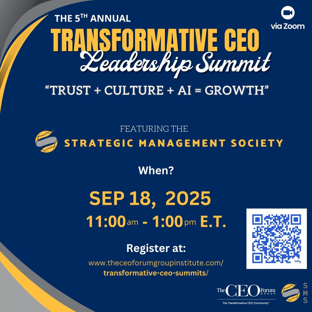 The 5th Annual Leadership Transformative CEO Summit: “Trust + Culture ...